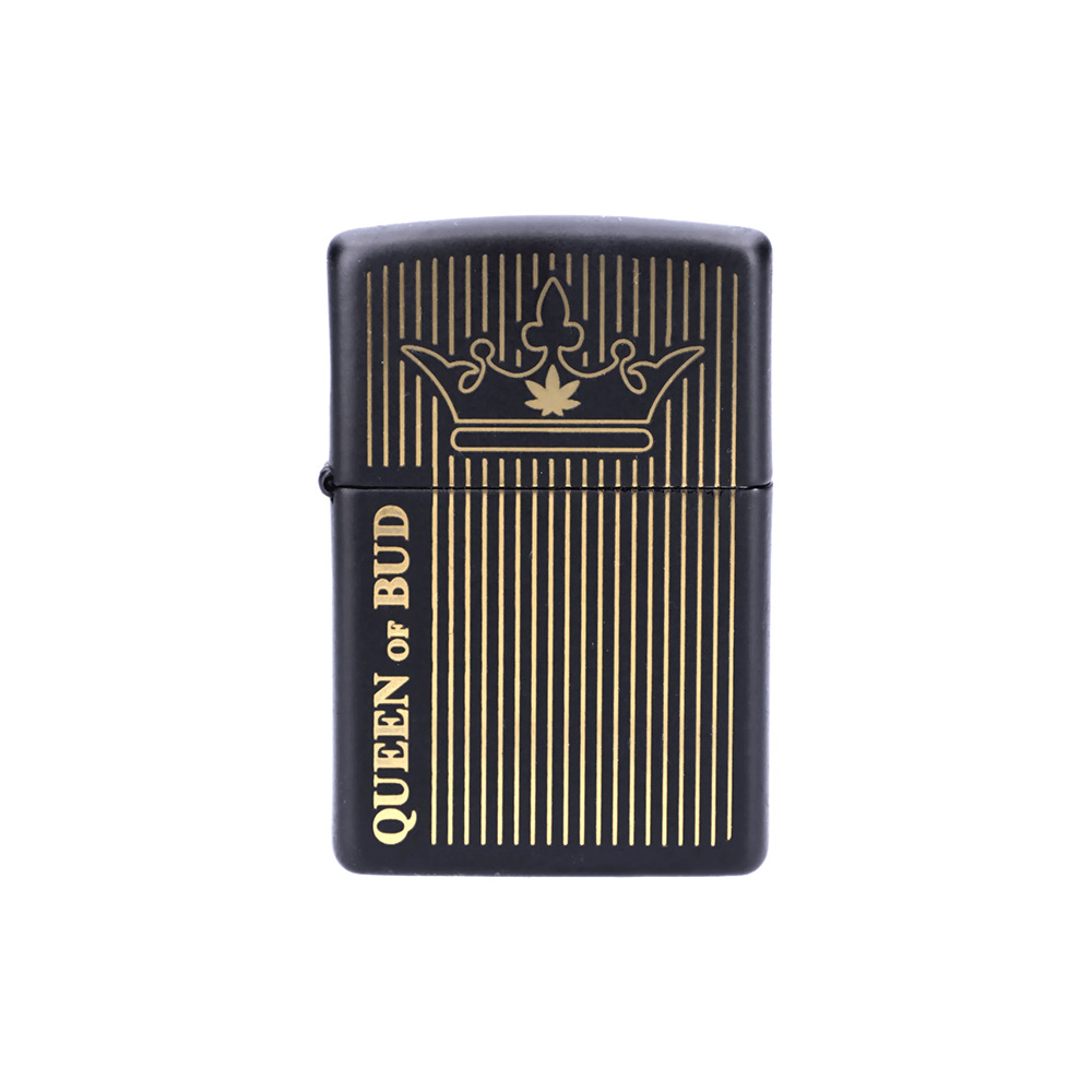 Zippo 116113 Queen of Bud Black Obsidian Vertical Flame — Bong Outlet ...