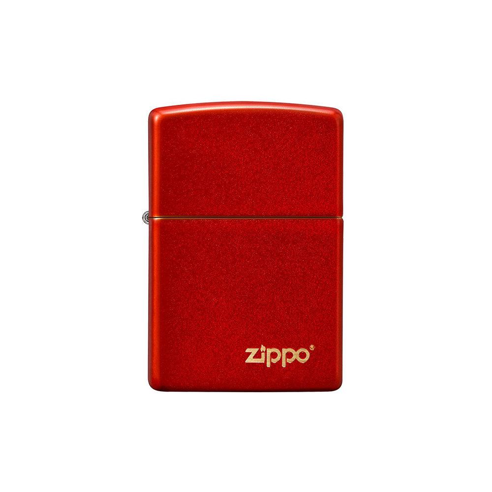 Zippo 49475ZL Metallic Red Matte Zippo Logo — Bong Outlet Canada