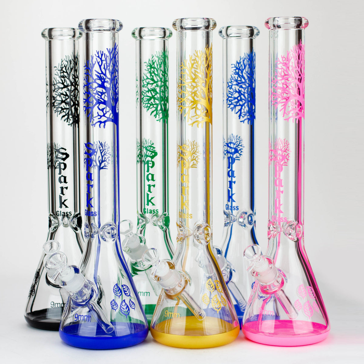 Spark | 18" Tree of life 9 mm glass water bong — Bong Outlet Canada