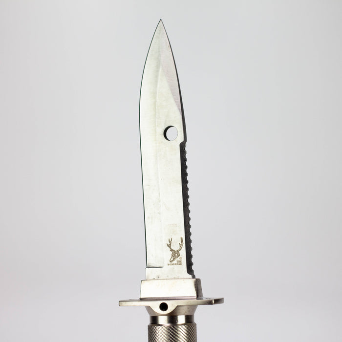 THE BONE EDGE | 10.5" Stainless Steel Blade Survival Knife with Sheath ...