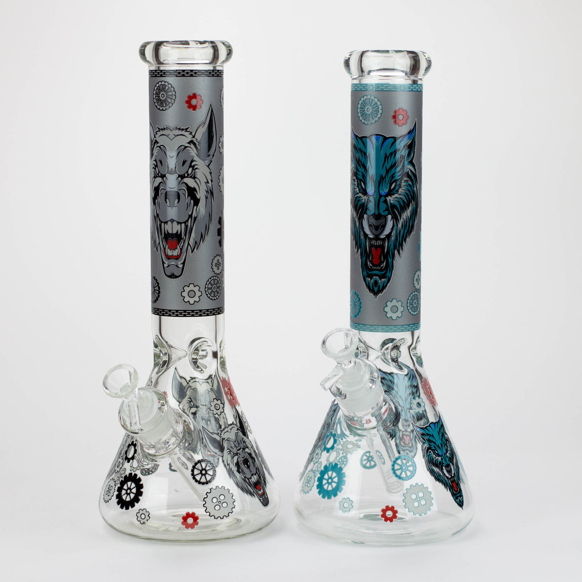 13.5 " JJ WOLF GLOW IN THE DARK BONG — Bong Outlet Canada
