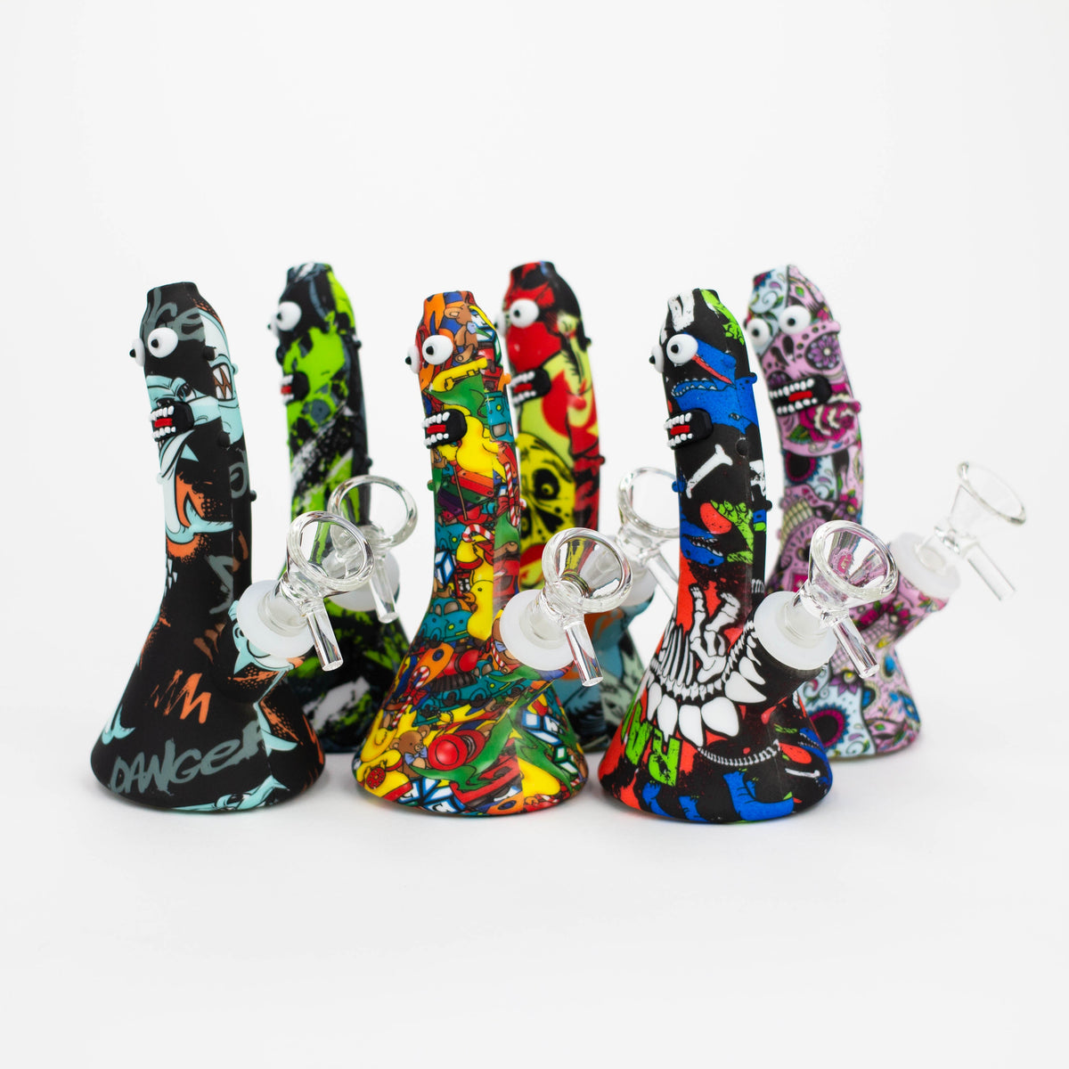 6" Pickel Shaped Mini Silicone Bong [7050161B] — Bong Outlet Canada