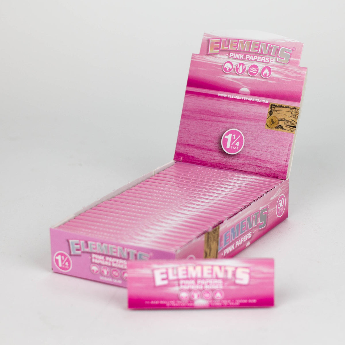 Elements Pink smoking Papers 1 1/4 - 25 packs — Bong Outlet Canada
