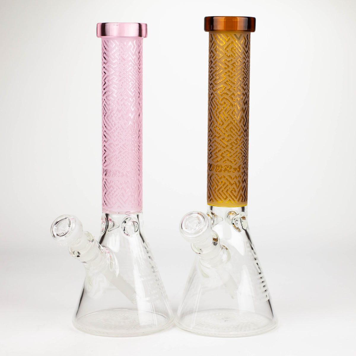 COBRA | 14" sandblasted geometric graphic 7 mm glass bong [YY04] — Bong ...