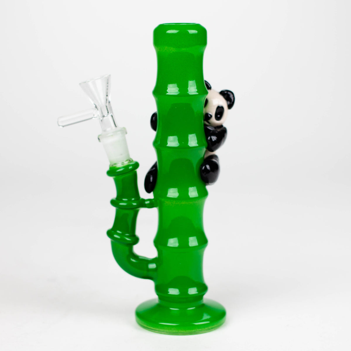 6.5" glass mini bong with a panda hanging on bamboo [XY-J17] — Bong ...