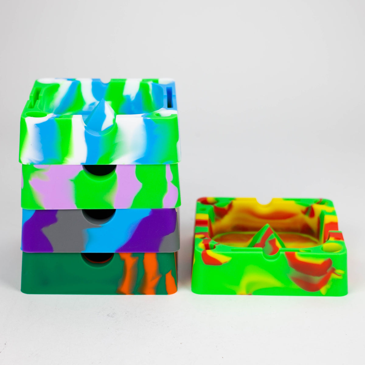 Silicone Heat-Resistant ashtray with poker - Assorted [015A] — Bong ...