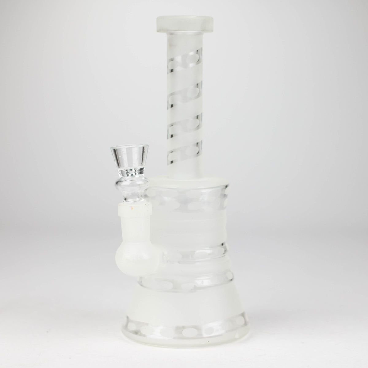 8" GLOW IN DARK GLASS BONG WITH DIFFUSER — Bong Outlet Canada