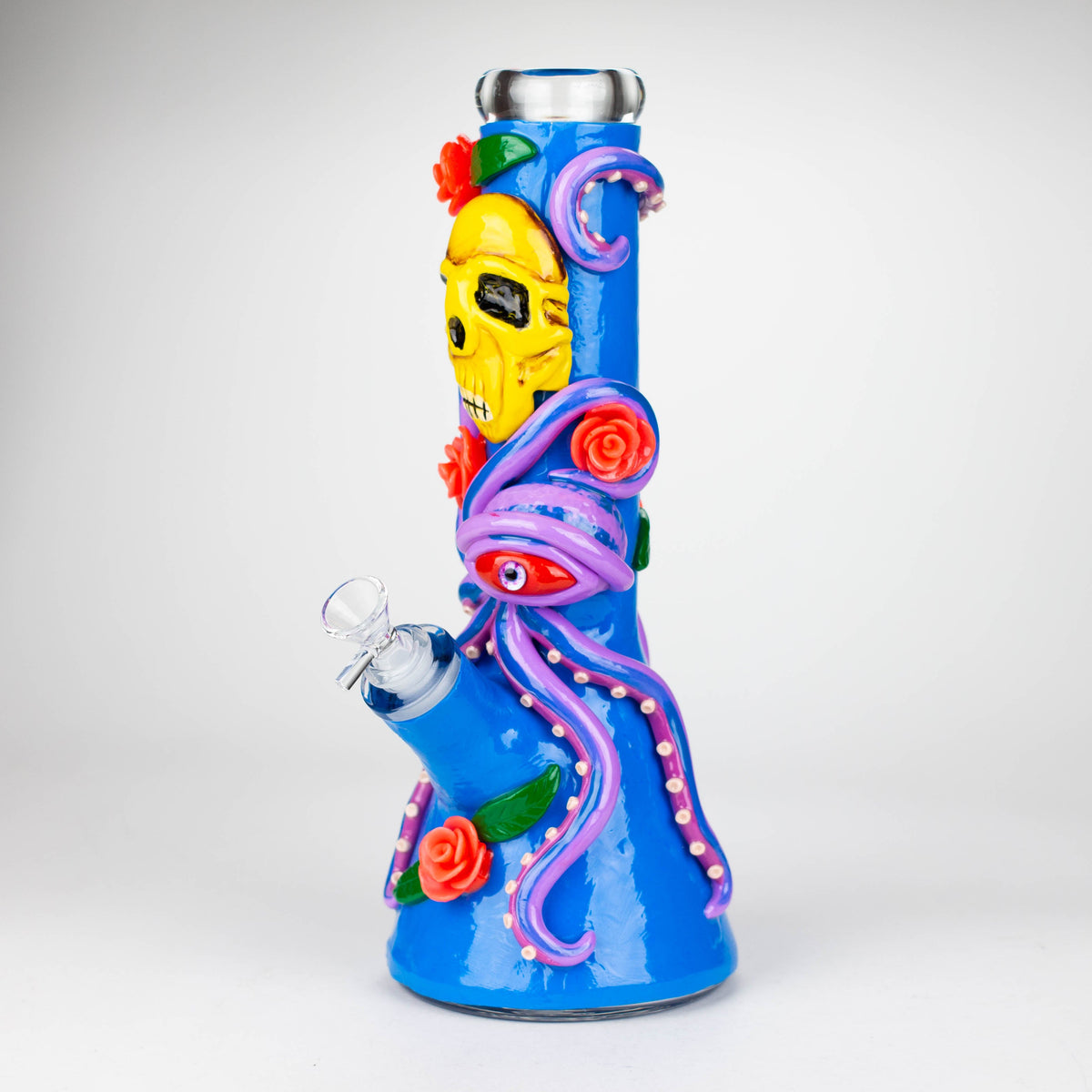13" Resin 3D Octo-Skull glass beaker [DY526] — Bong Outlet Canada