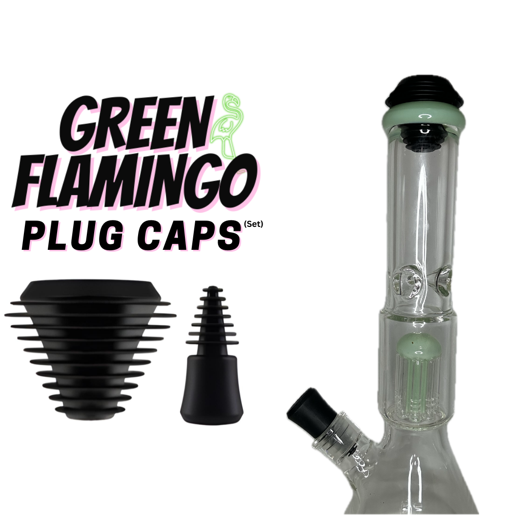 Green Flamingo | Cleaning Plug Caps Set — Bong Outlet Canada