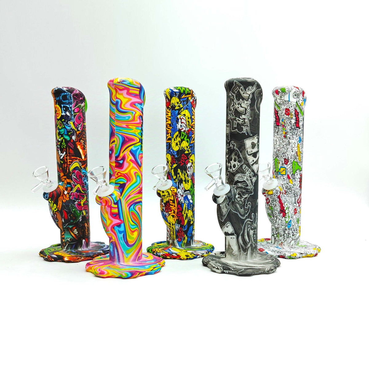 Fortune | 10" Hydrographic Silicone Waterpipe-Assorted [SP1010P] — Bong ...