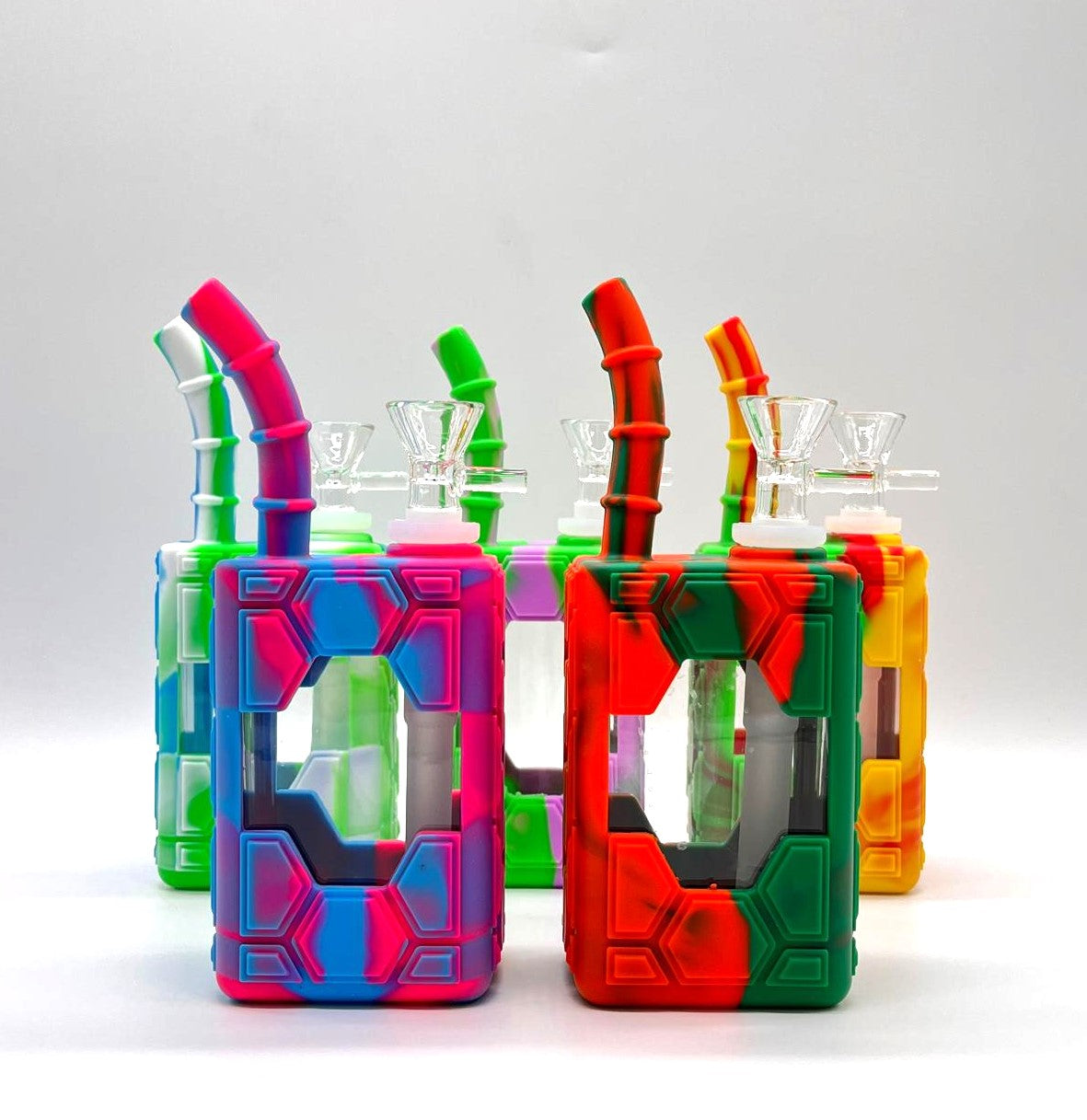 7" Silicone Juice Box bong-Assorted Color — Bong Outlet Canada