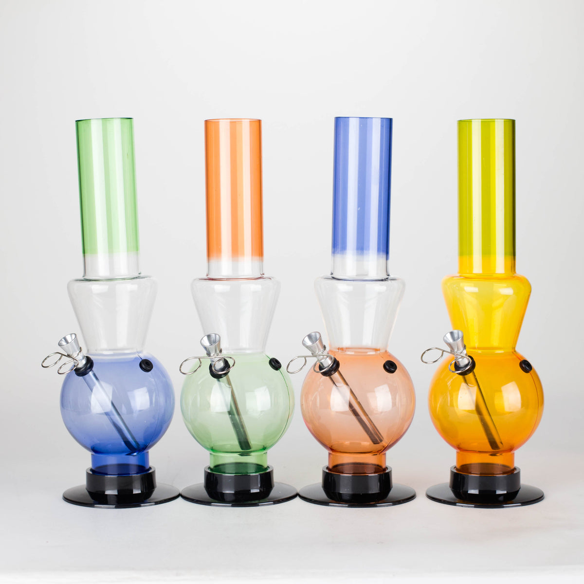Acrylic 12" Water Pipe Mixed Color [PIP286] — Bong Outlet Canada