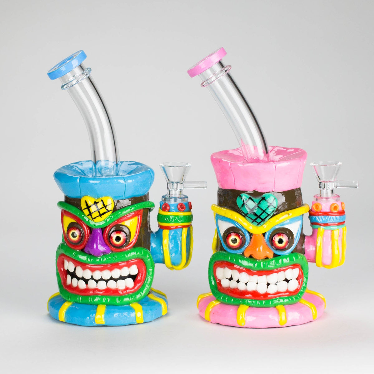9" Resin 3D Face Mask Rig-Assorted color — Bong Outlet Canada