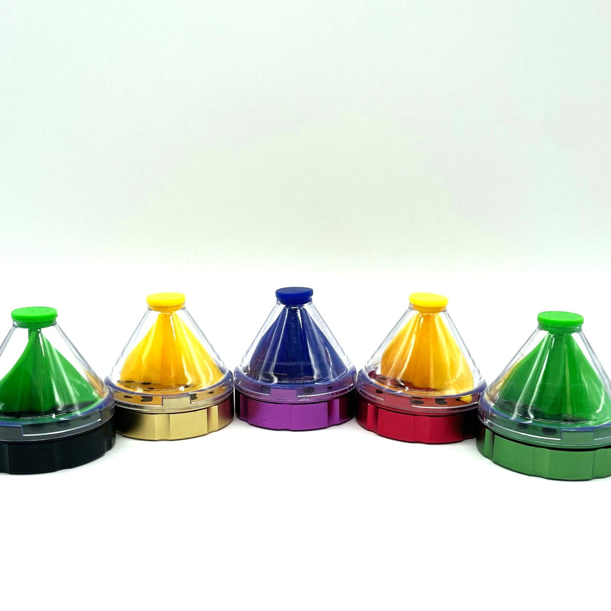Funnel Cone Grinder with Metal Cover - Assorted [GRI416] — Bong Outlet ...