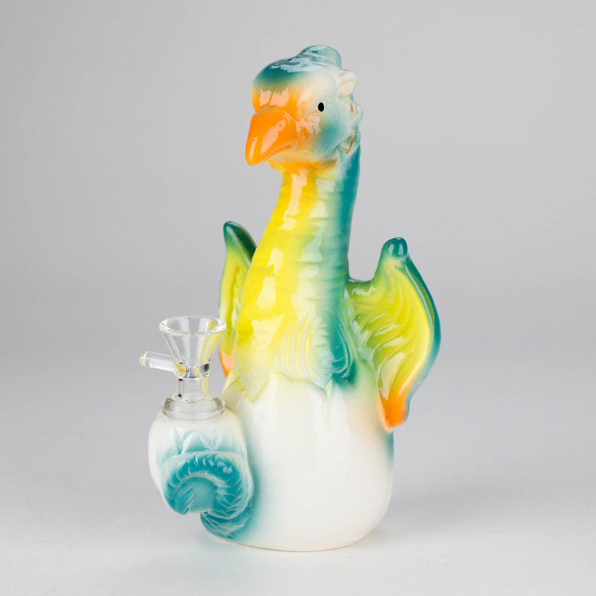 8" Folky Bird Design Ceramic Bong – Artistic Handcrafted Style [ES088W ...