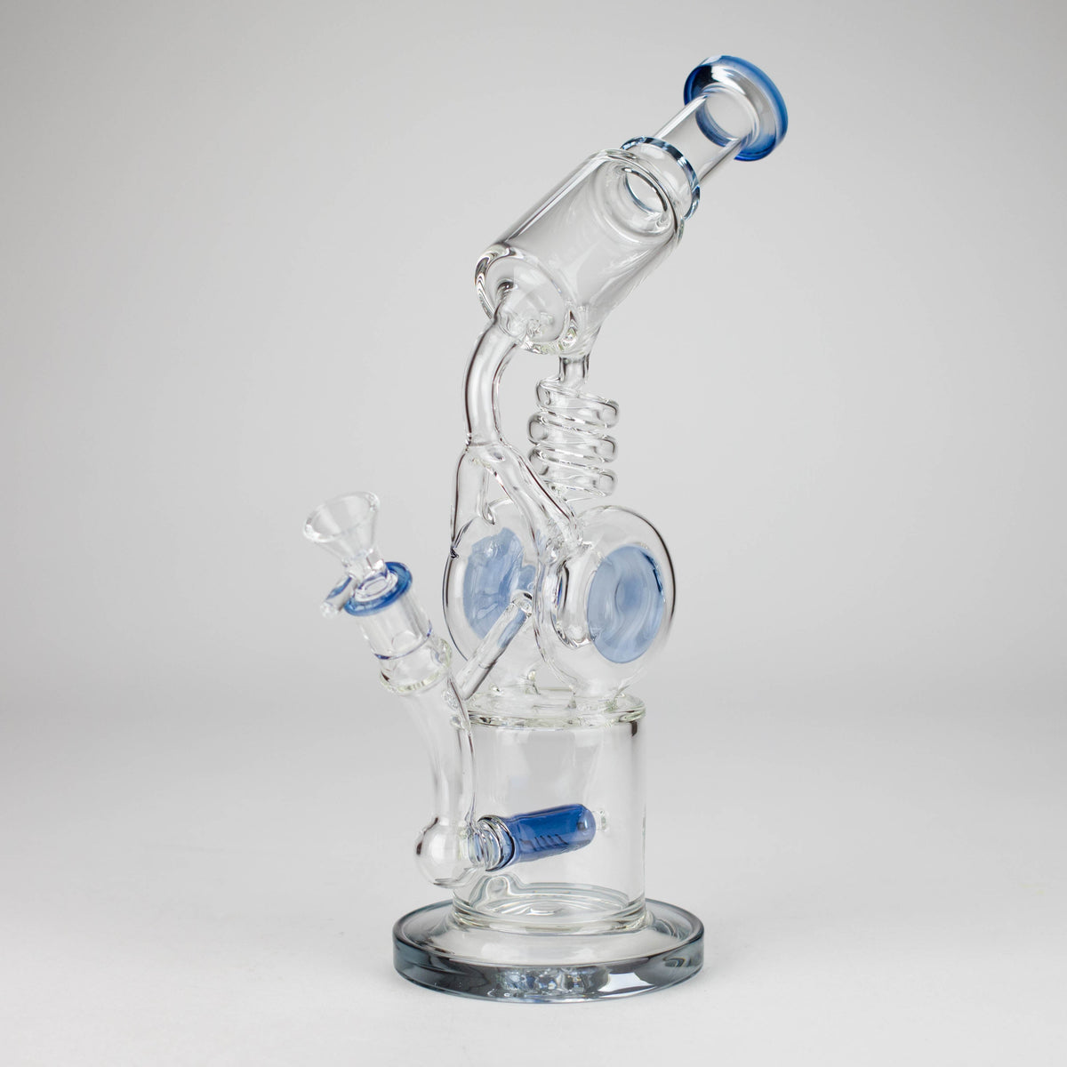13" Telescope Coil Button Recycler Bong — Bong Outlet Canada