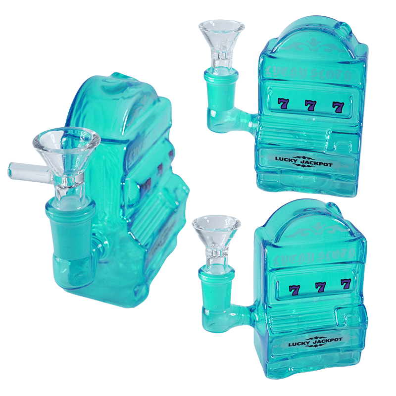 4″ Lucky Jackpot Mini Water Pipe with 14mm Glass Bowl – Blue [SMKZ175 ...