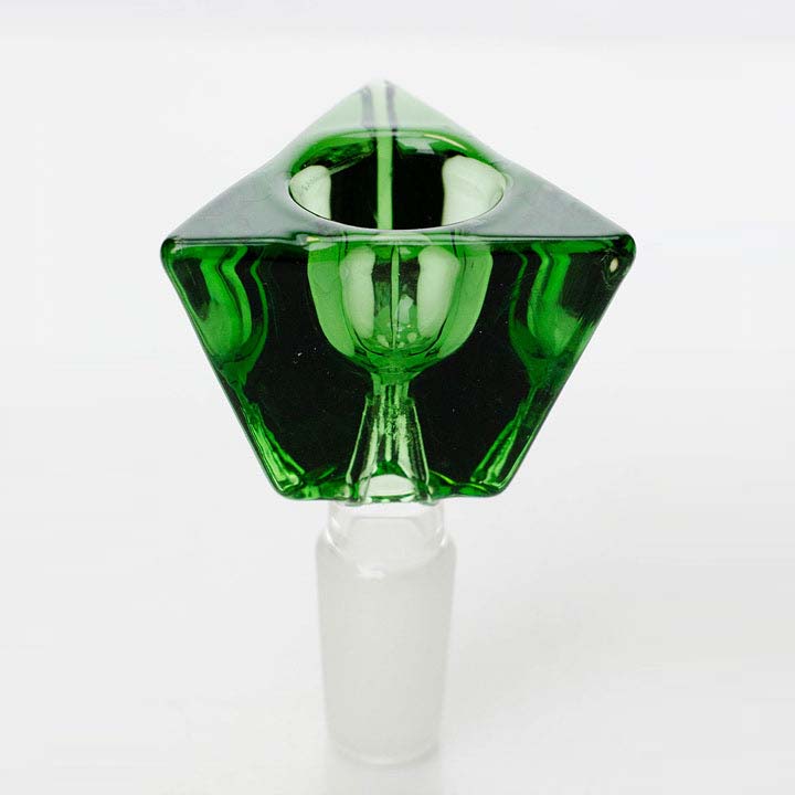 Triangular pyramid Glass Green bowl [JC-12522] — Bong Outlet Canada