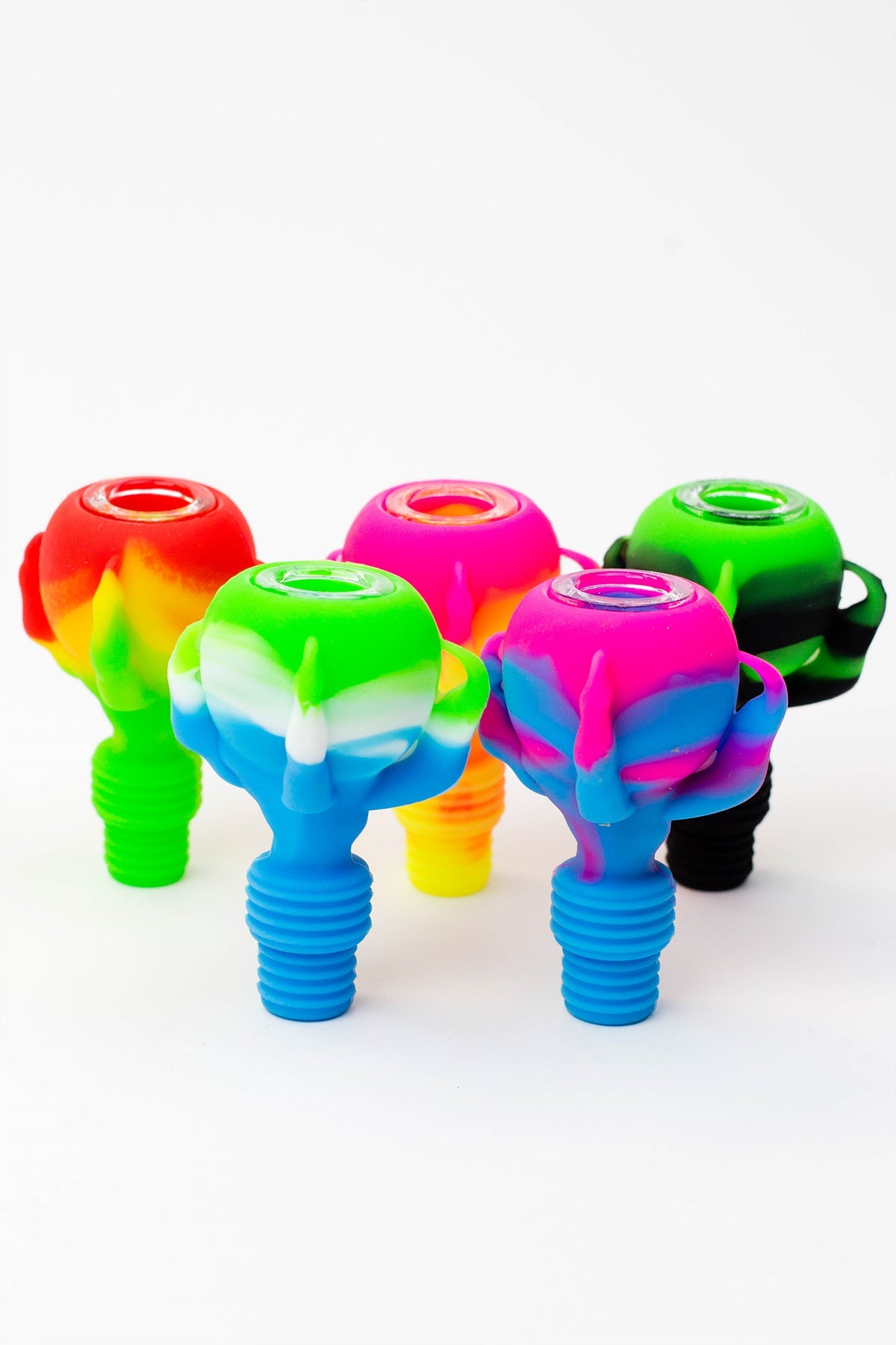 2-in-1 Silicone talon bowl with multi-hole glass bowl — Bong Outlet Canada