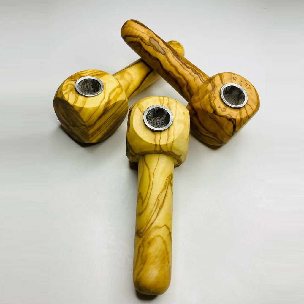 VOW | Olive Wood Apple Pipe/Smoker's Gift — Bong Outlet Canada