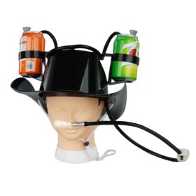 Party Sip Hands-Free Dual Drink Drinking Helmet – Cowboy Hat — Bong ...