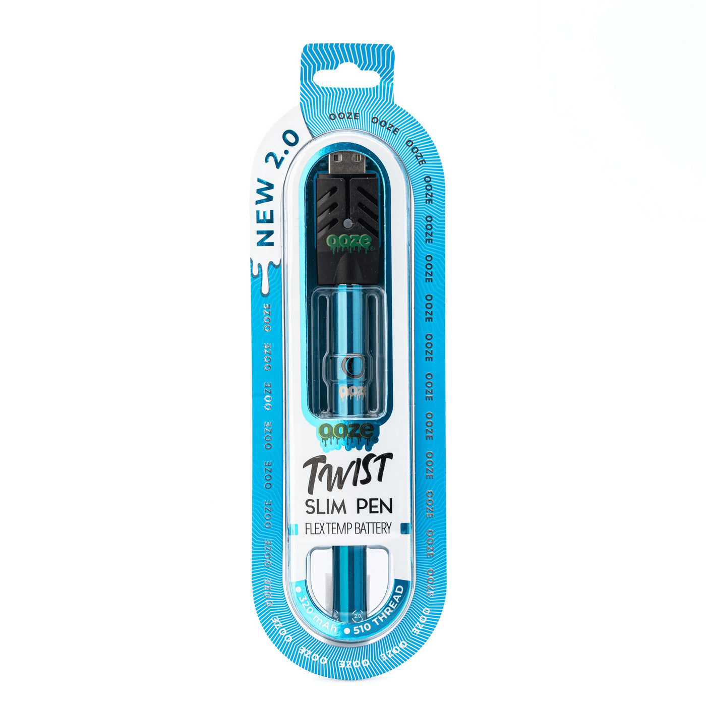 Ooze | Twist Slim Pen 2.0 - 320 mAh Flex Temp Battery - Sapphire Blue — Bong Outlet Canada