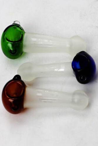 Sandblasted Picture glass hand pipes — Bong Outlet Canada