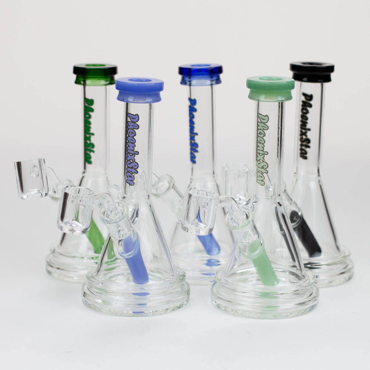 PHOENIX STAR - 6.5" Fixed stem diffuser Rig — Bong Outlet Canada
