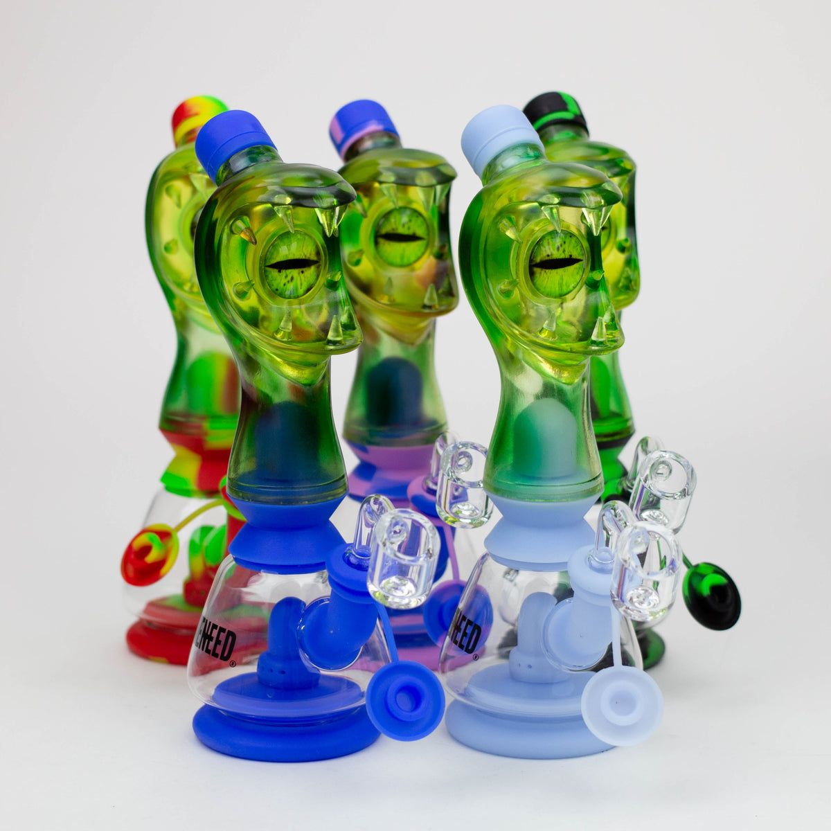 WENEED®- 9'' Leak Proof Monster Eyes Silicone Rig — Bong Outlet Canada