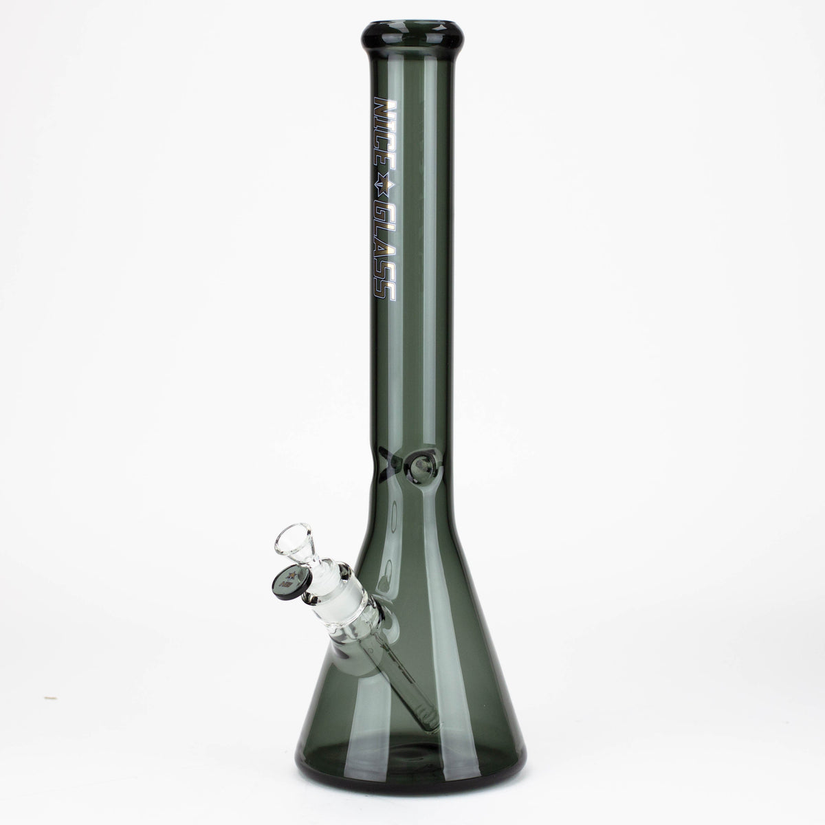 NG-18 inch Flat Mouth Trans-Black Beaker [GX006F-BKC] — Bong Outlet Canada