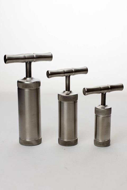 T Handle Metal Alloy Pollen Press Compress — Bong Outlet Canada