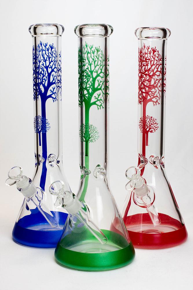 15.5" Tree of Life 7mm classic glass bong — Bong Outlet Canada