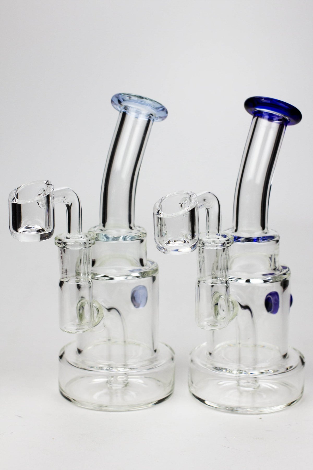 6.5" 2-in-1 fixed 3 hole diffuser bubbler — Bong Outlet Canada