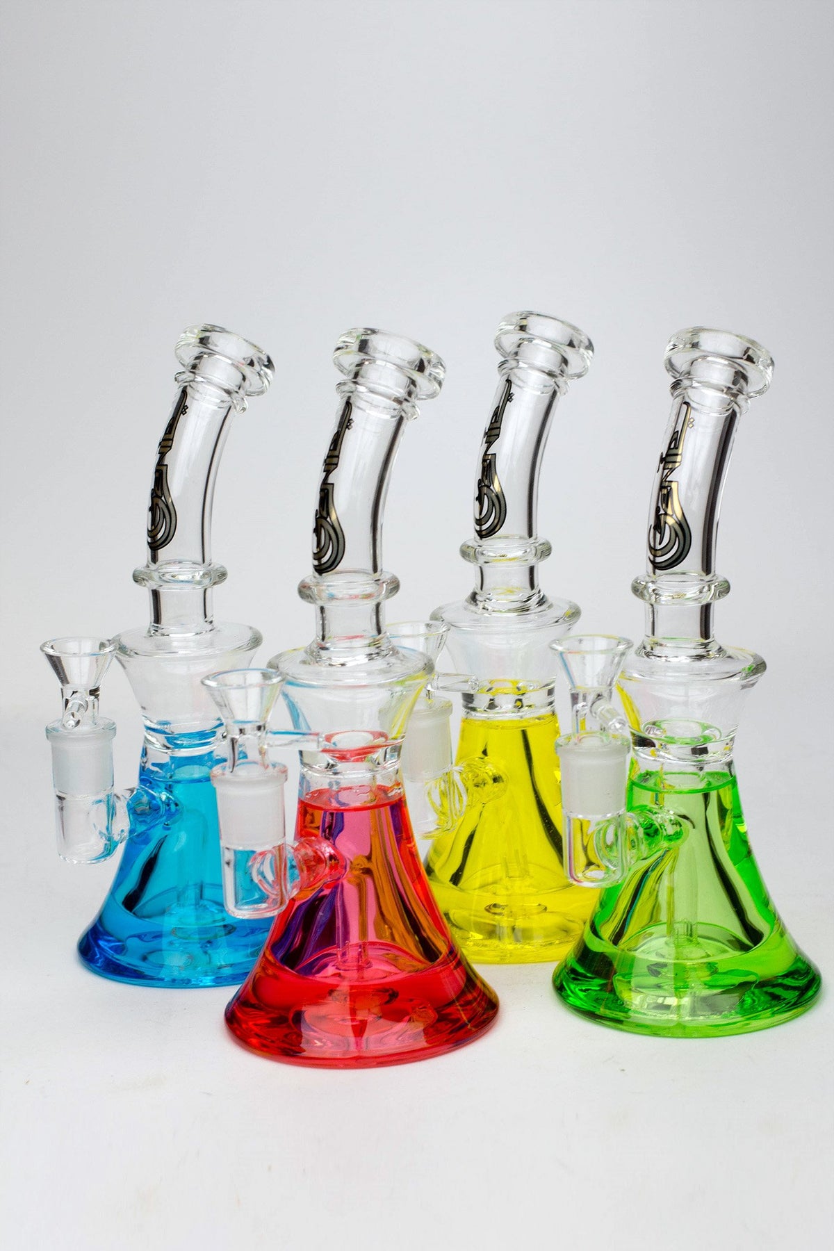 9" GENIE Shower head glass beaker bong with liquid cooling freezer ...