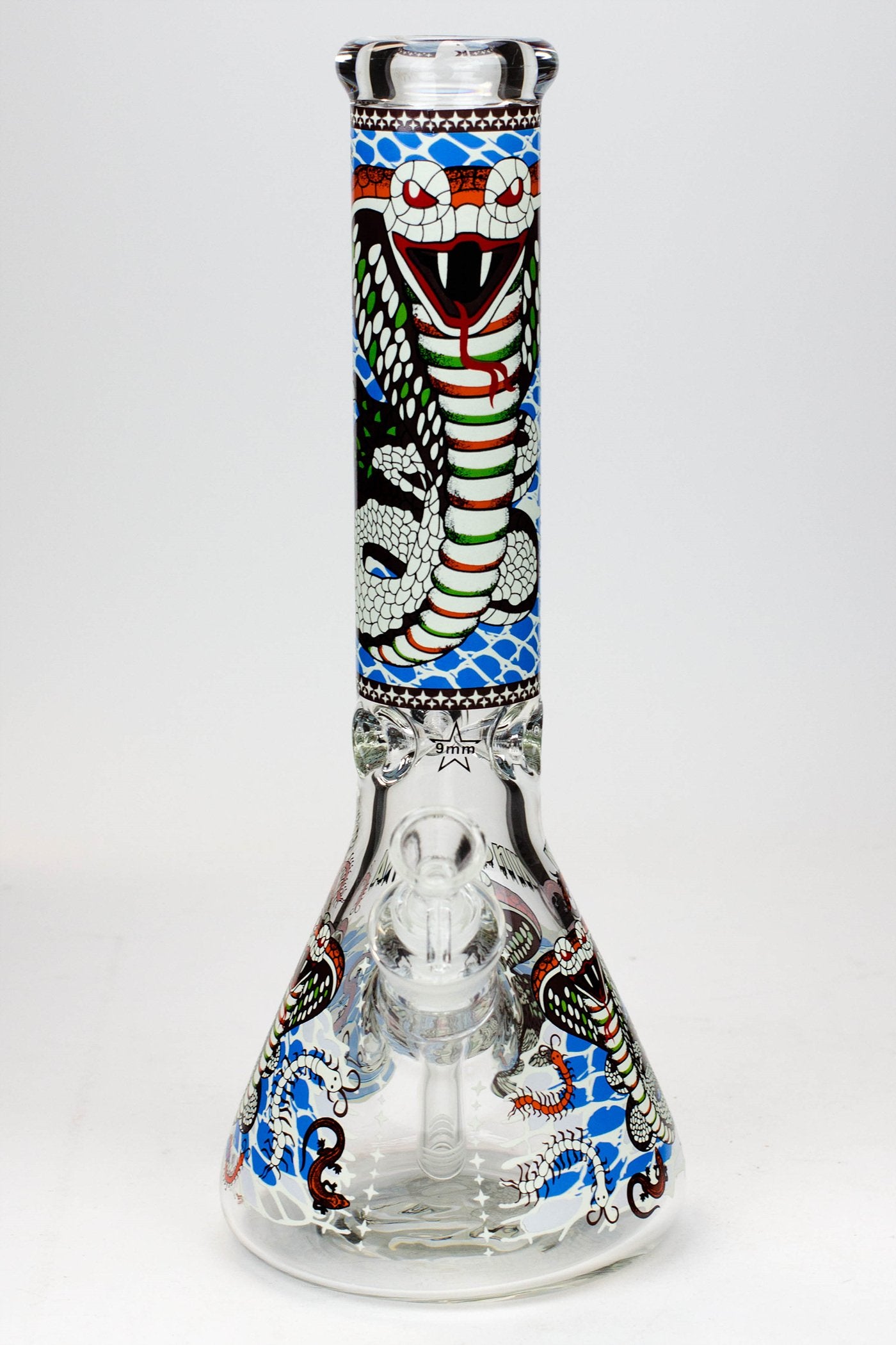 14" King Cobra Glow in the dark 9 mm glass bong — Bong Outlet Canada