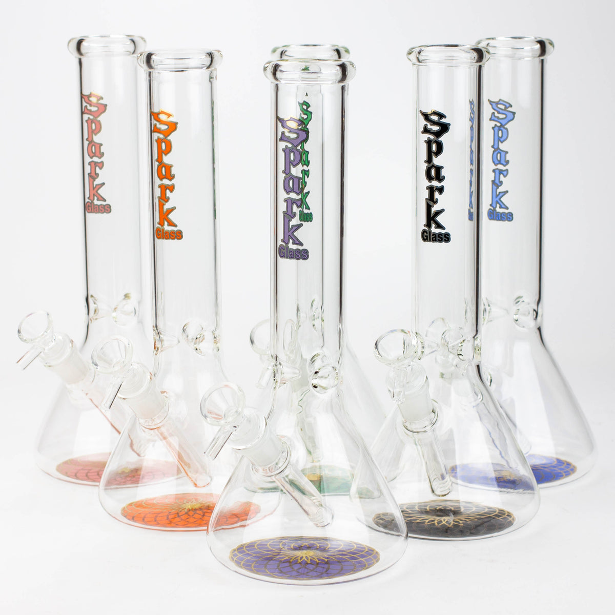 12" SPARK beaker glass water bong — Bong Outlet Canada