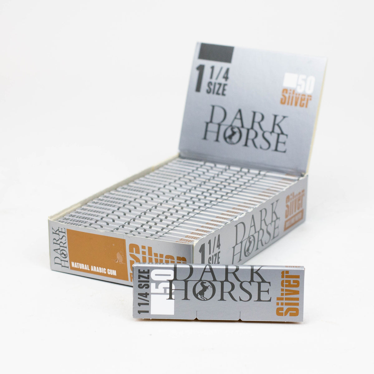 Rolling Paper DARK HORSE 1 1/4 Silver Ultra-thin premium paper — Bong ...