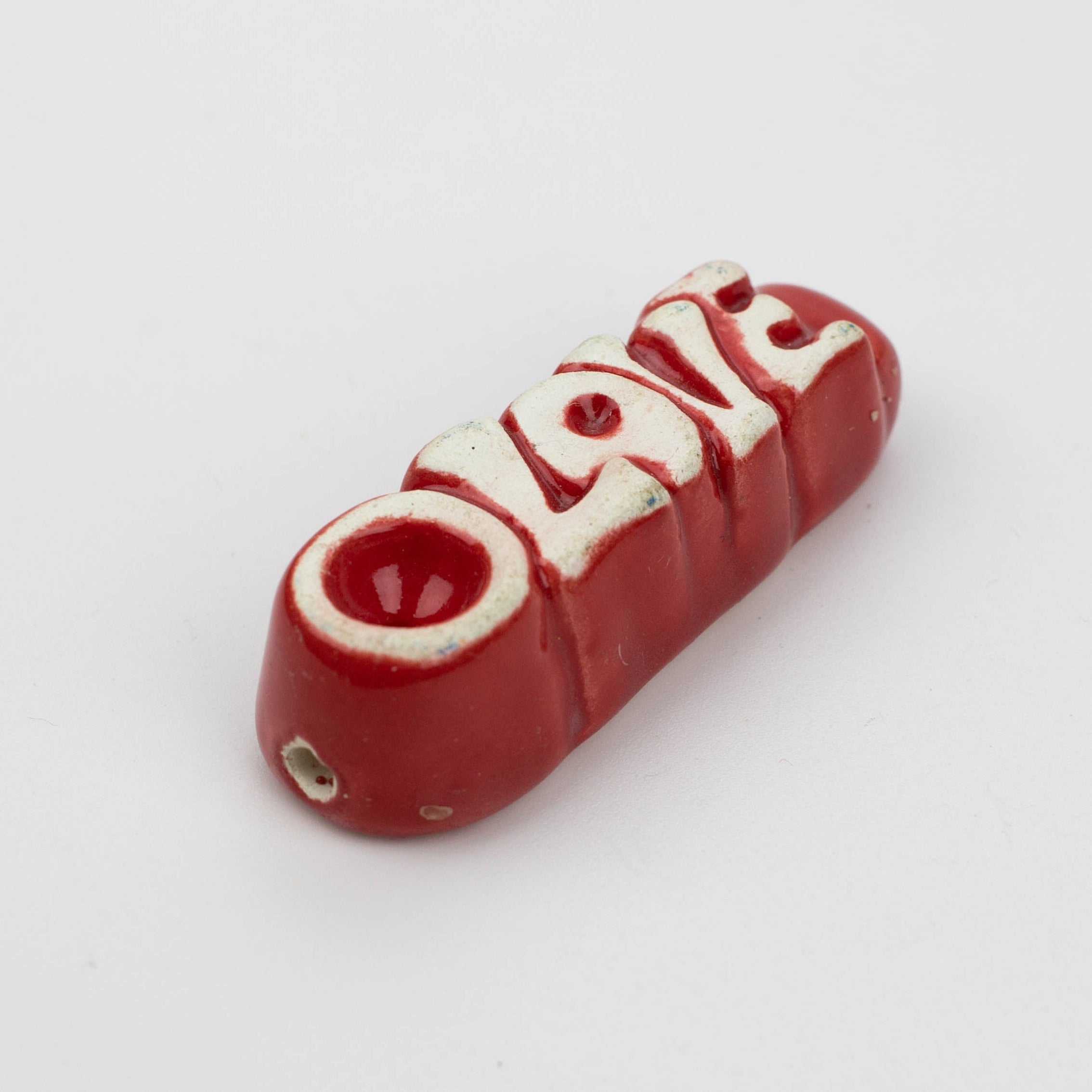 Handmade Ceramic Smoking Pipe [3D LETTERS] — Bong Outlet Canada