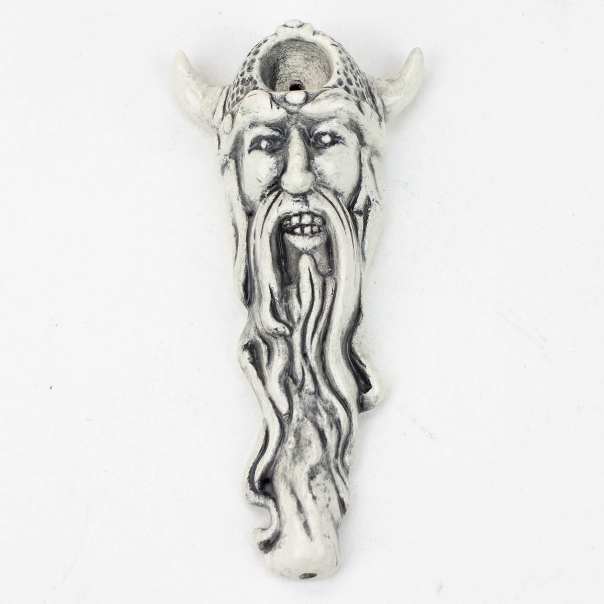 Handmade Ceramic Smoking Pipe [VIKING/L] — Bong Outlet Canada
