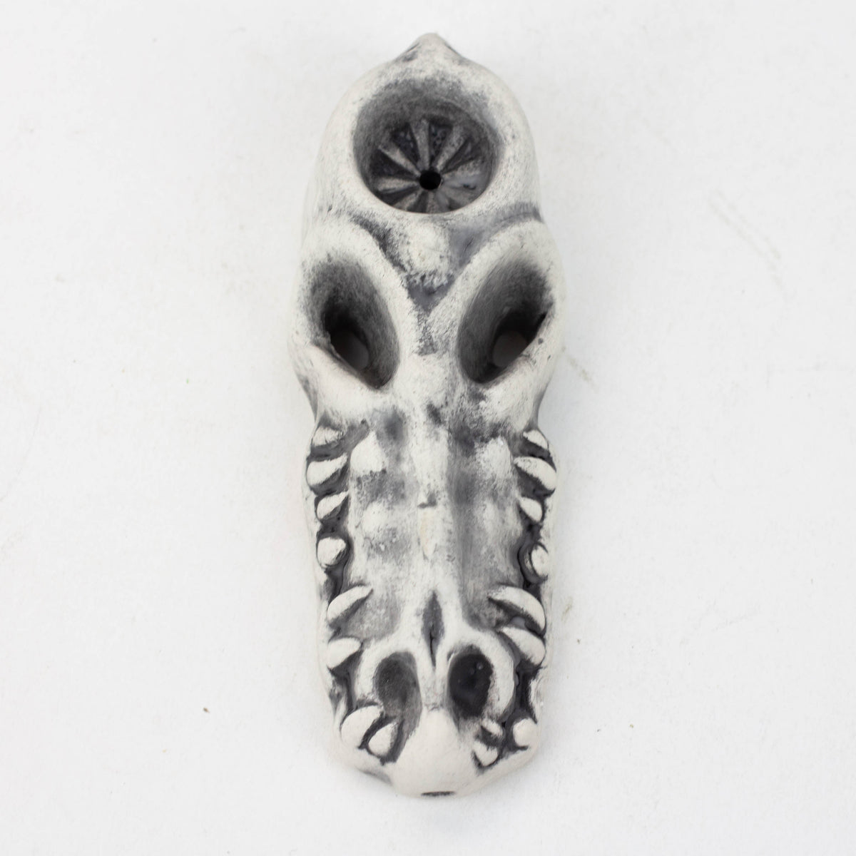 Handmade Ceramic Smoking Pipe [GATOR] — Bong Outlet Canada